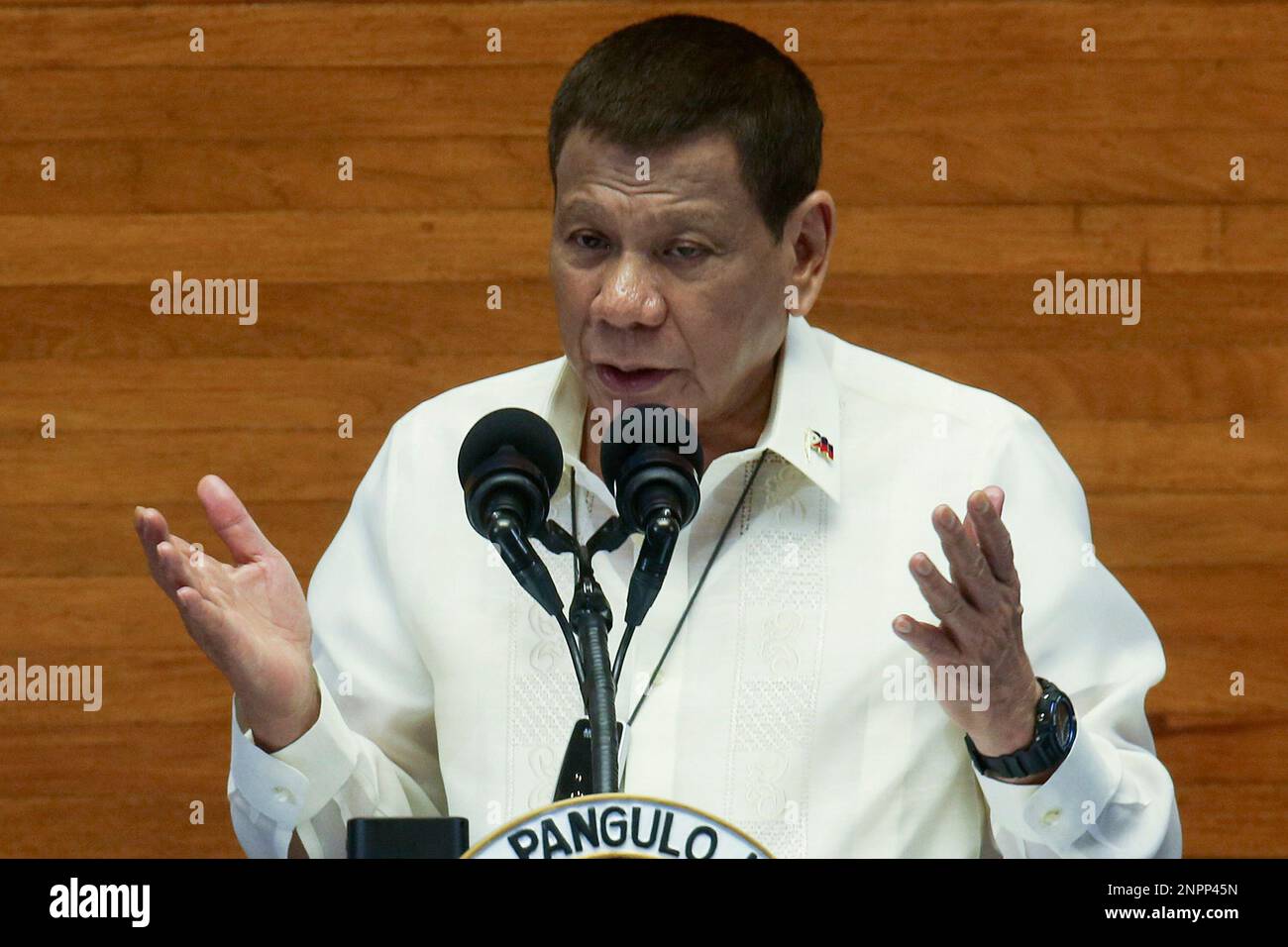 FILE - In this July 27, 2020, file photo provided by the Malacanang ...