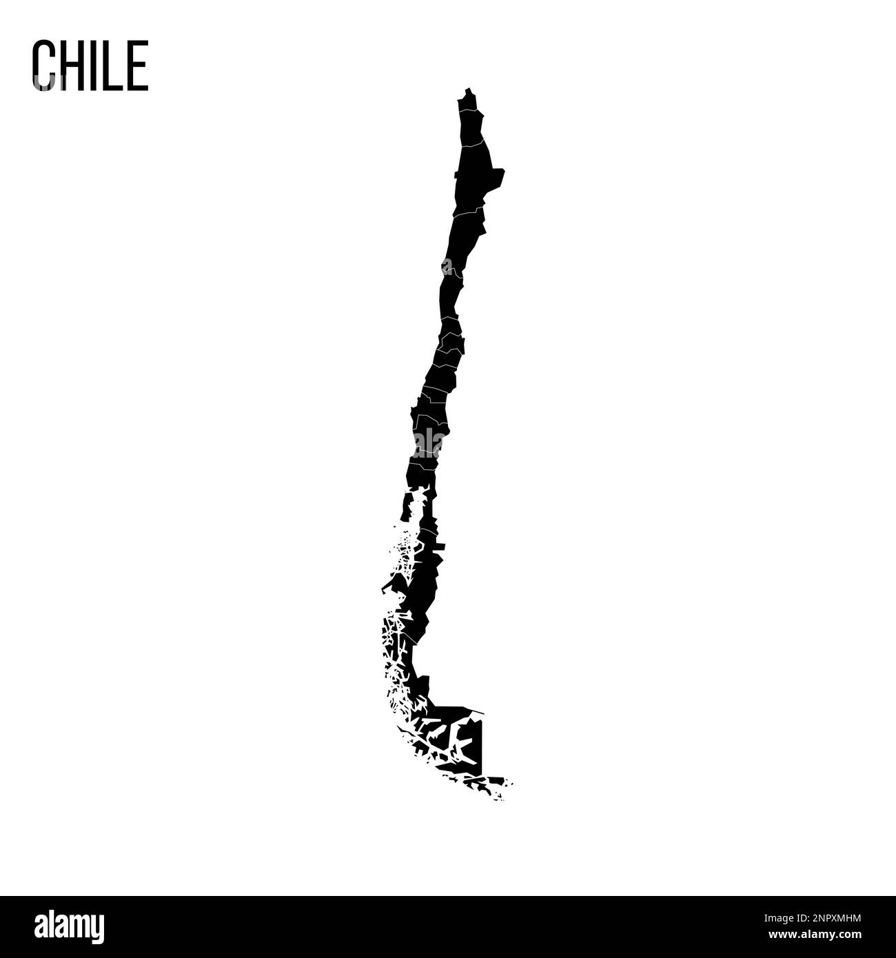 Mapa de divisiones administrativas de chile Banque de photographies et ...