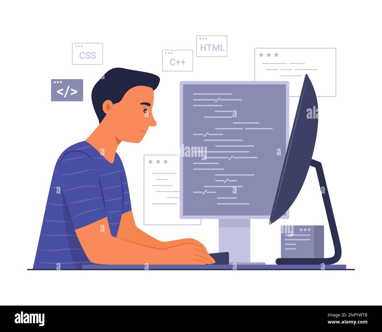 Programmer cartoon illustration Banque d'images vectorielles - Page 3 ...