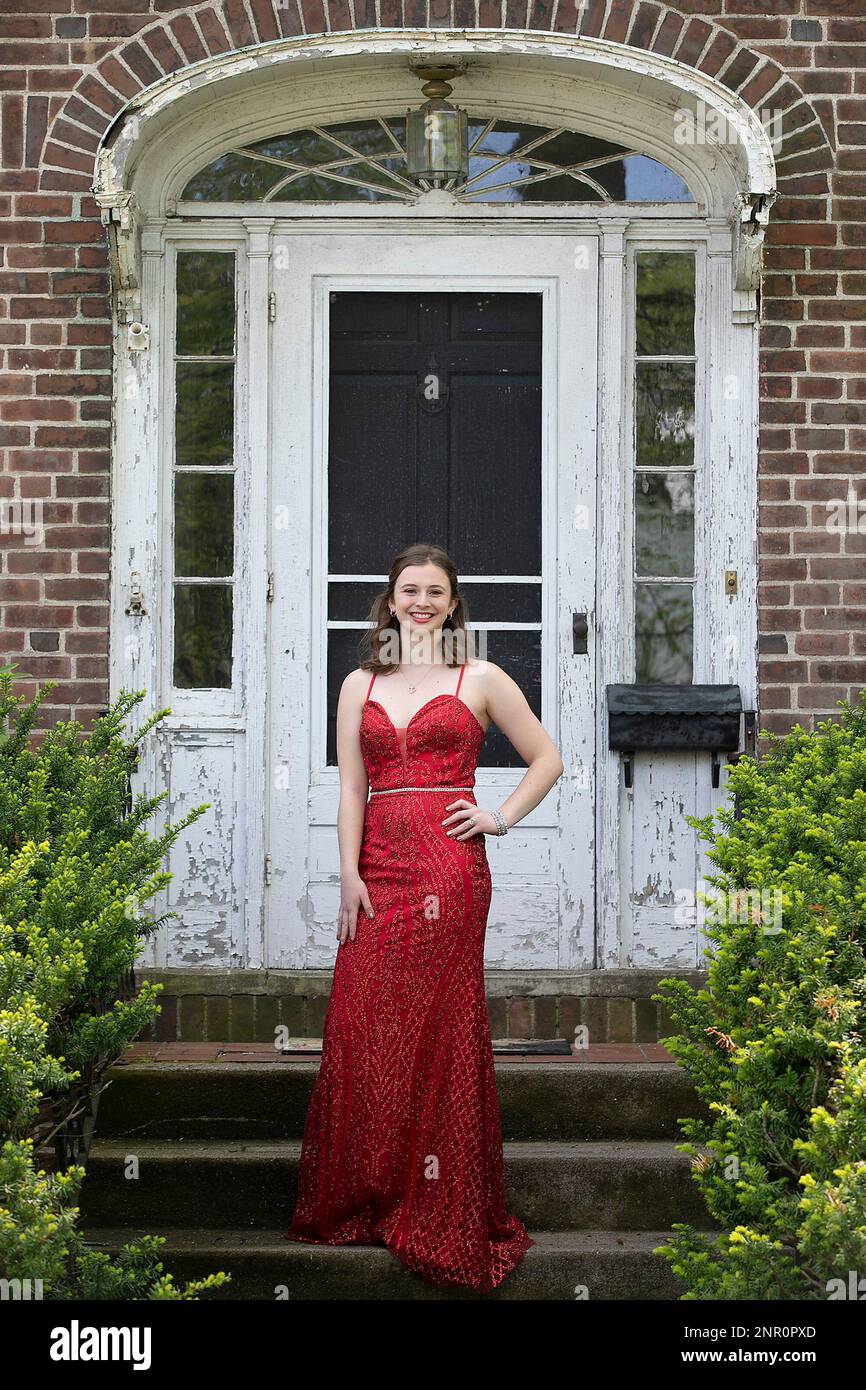 In this Friday, May 15, 2020 photo Lyman Hall High School student ...