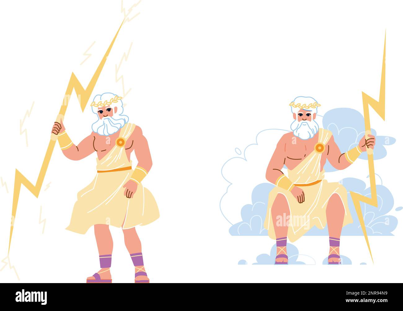Cartoon illustration greek god zeus Banque d'images détourées - Page 2 ...