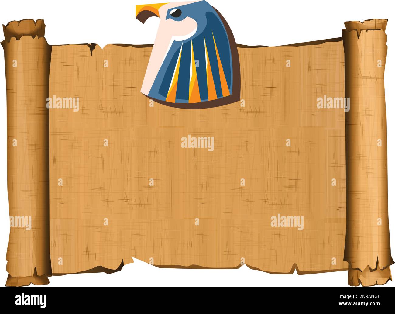 Papyrus d'Égypte ancienne avec illustration vectorielle de la tête de ... Papyrus d'Égypte ancienne avec illustration vectorielle de la tête de ...
