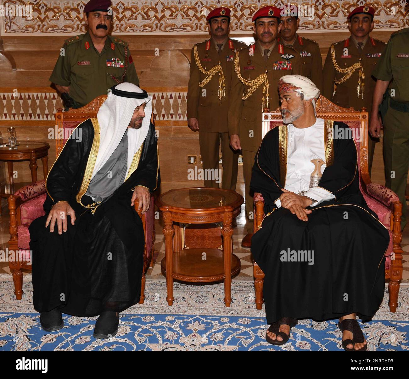 In this photo made available by Oman News Agency, Oman's new Sultan ...