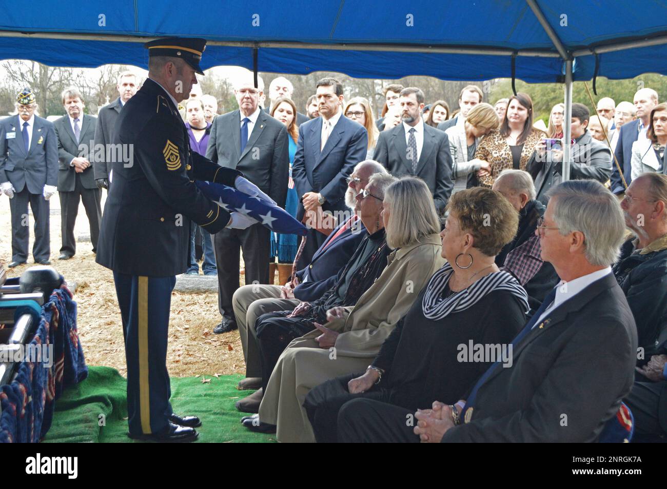 Command Sgt. Maj. Christopher Young, left, with the Mississippi Army ...