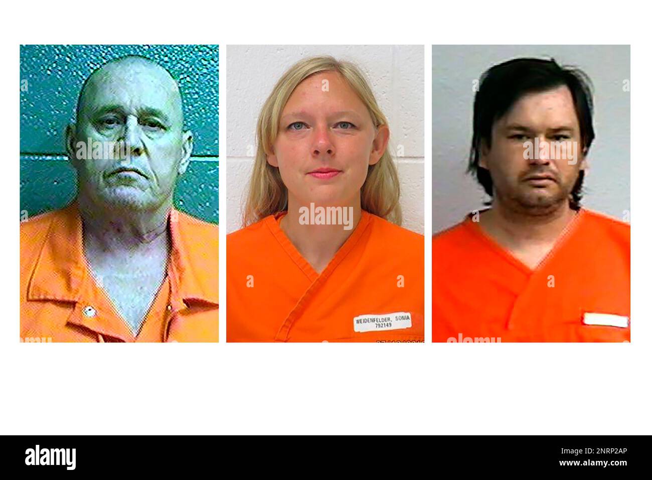 In this undated combination of three booking photos provided by the ...