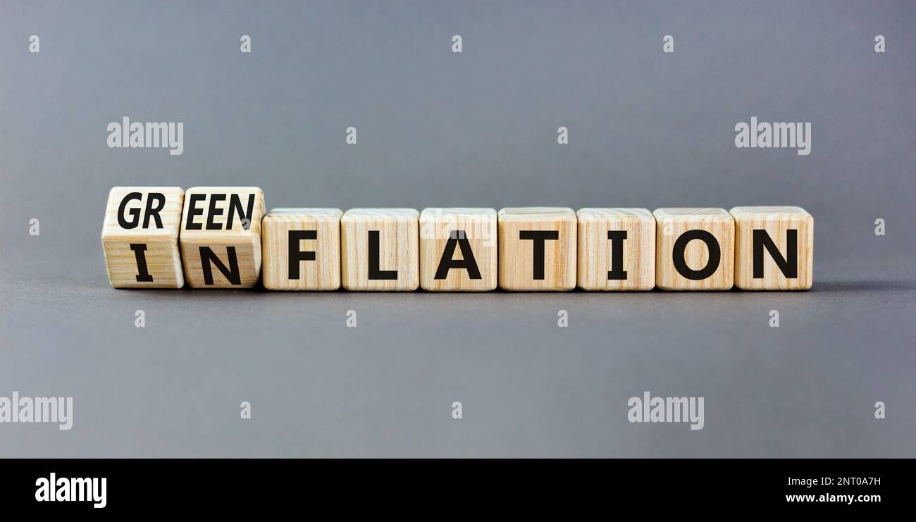 Symbole de gonflage ou de verdflaration. Mots de concept inflation ou ...