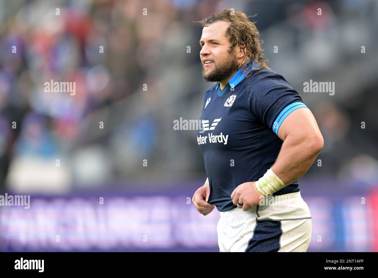 Paris, France. 26/02/2023, PARIS - Pierre Schoeman d'Écosse pendant le ...