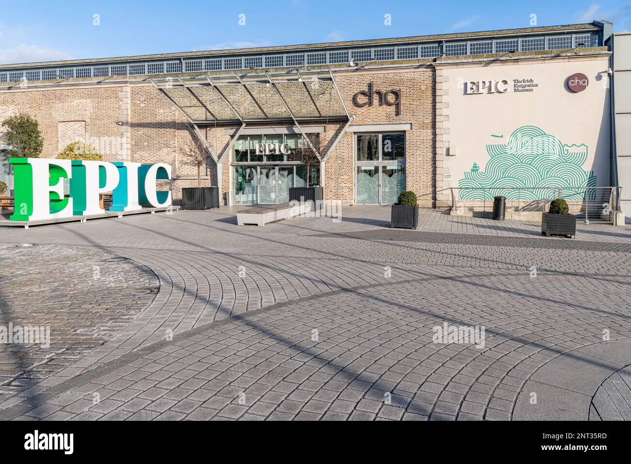 L'entrée à l'EPIC le Musée irlandais de l'émigration dans les Docklands ...