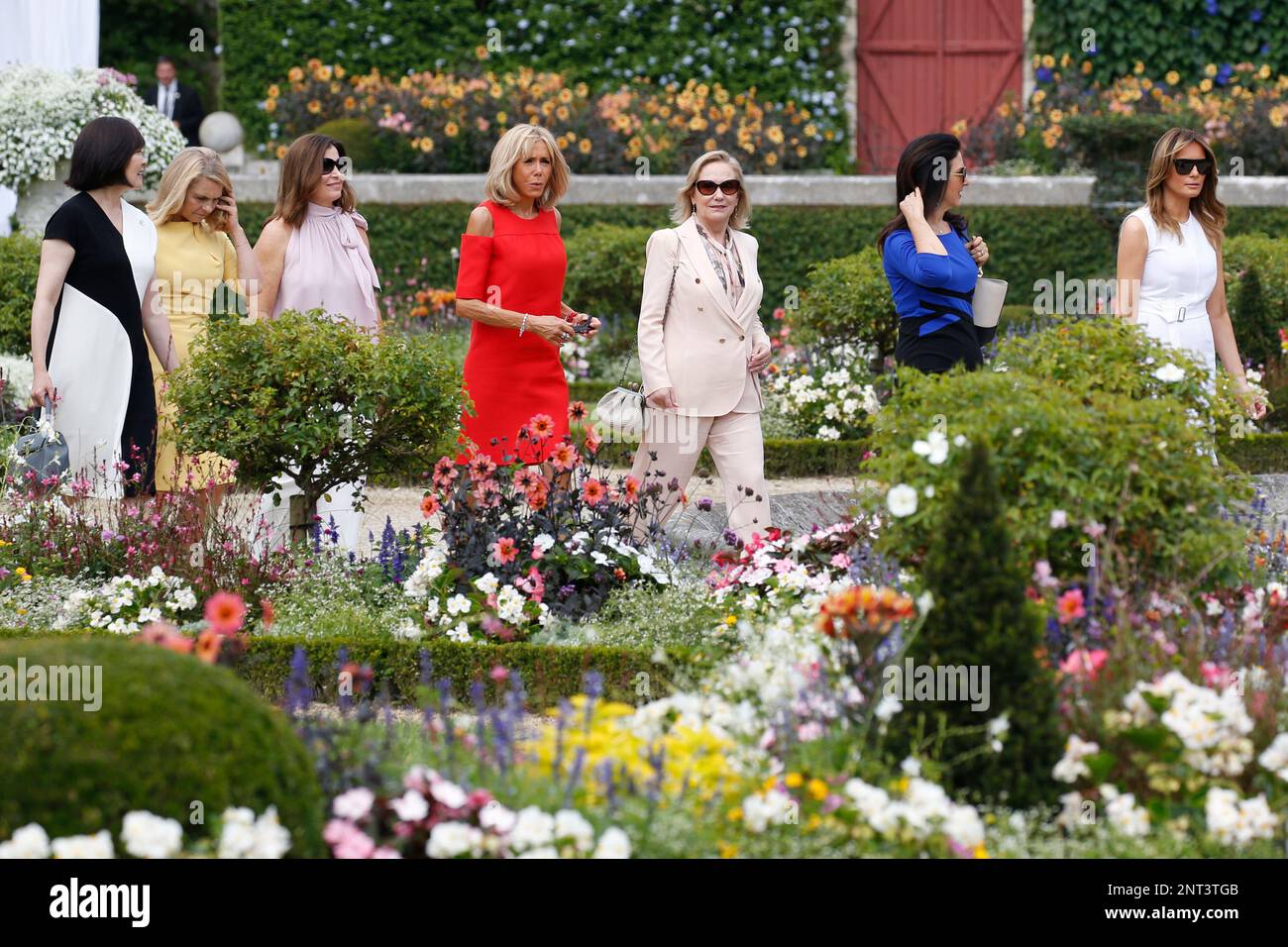 Brigitte Macron, wife of French President Emmanuel Macron, U.S. First ...