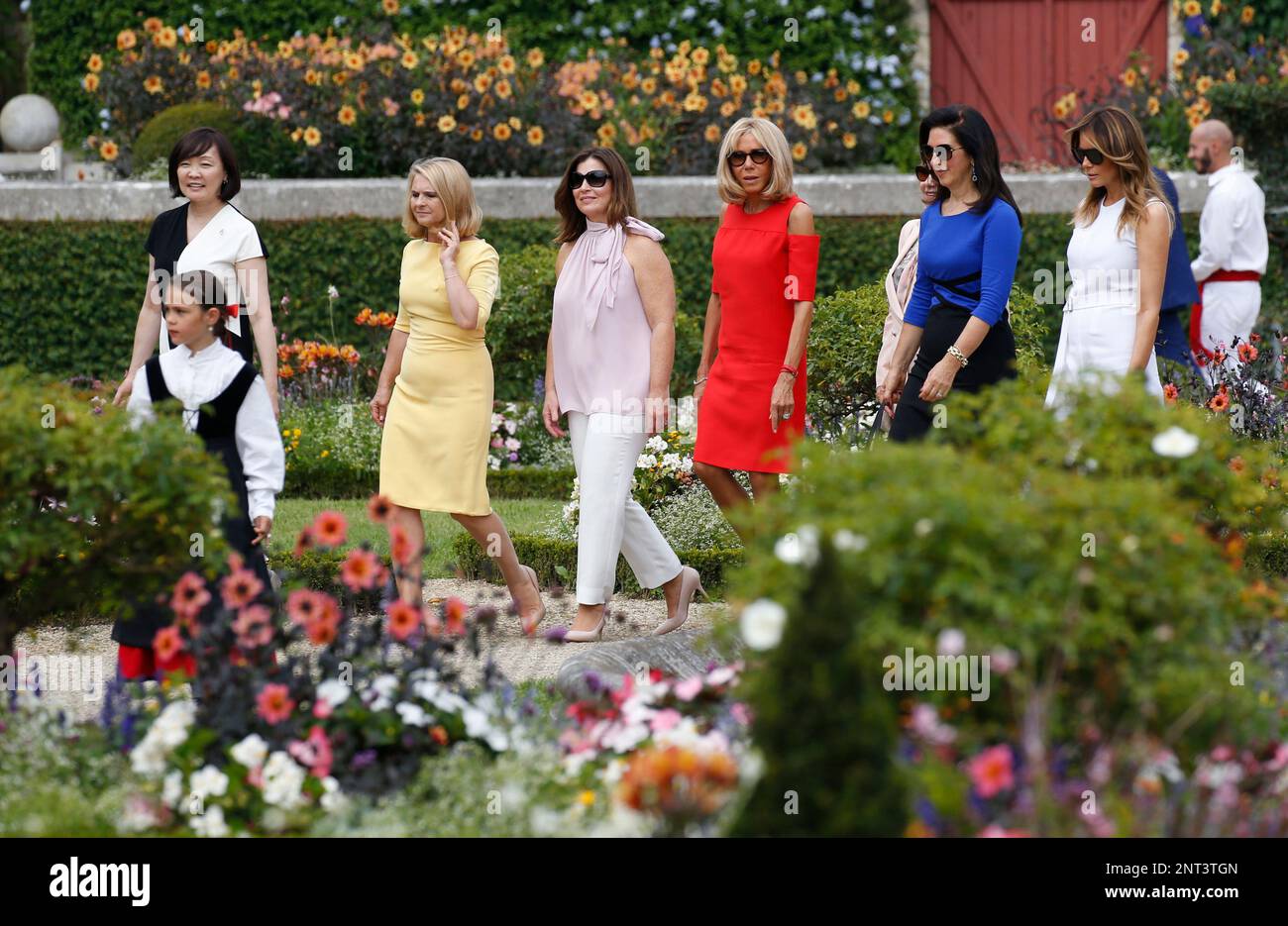 Brigitte Macron, wife of French President Emmanuel Macron, U.S. First ...