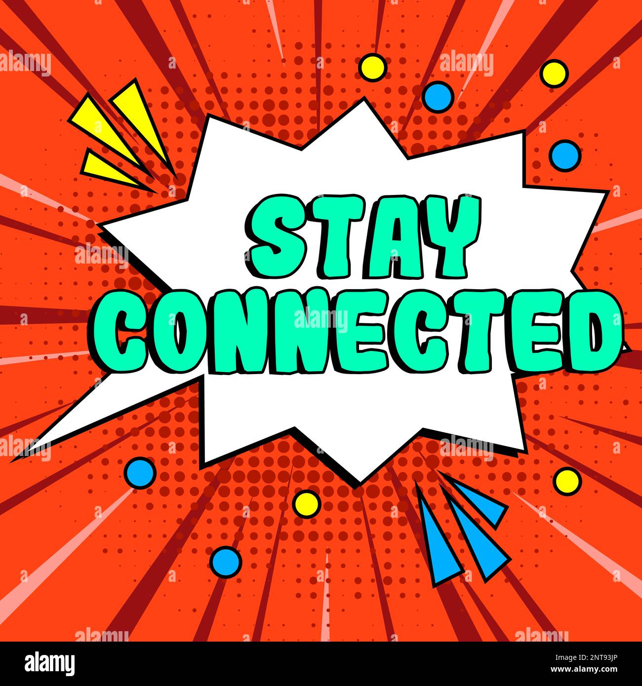 Légende de texte en présentation rester connecté. Mot écrit sur pour ...