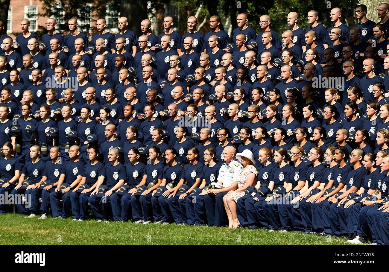 U.S. Coast Guard Academy Superintendent Rear Adm. William G. Kelly and ...