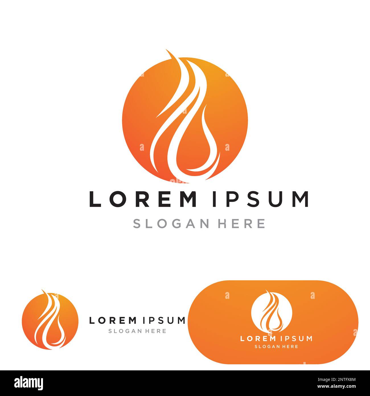 Modèle de logo de feu Flame Clipart symbole icône Vector Image ...