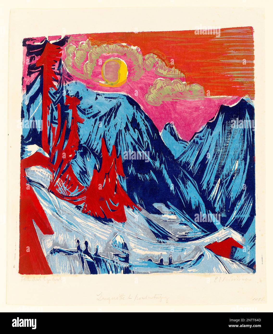 Woodcut by ernst ludwig kirchner Banque de photographies et d’images à ...