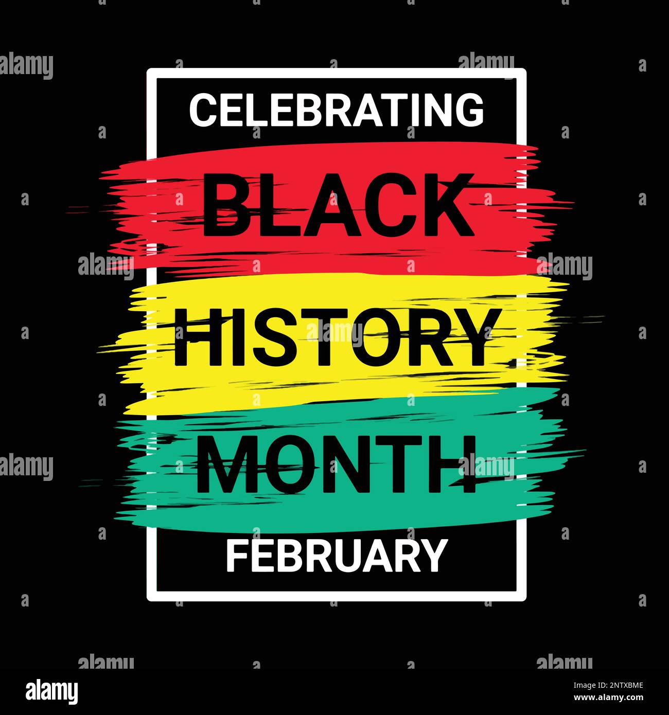 Le mois de l'histoire des Noirs se fête. Illustration vectorielle ... Le mois de l'histoire des Noirs se fête. Illustration vectorielle ...