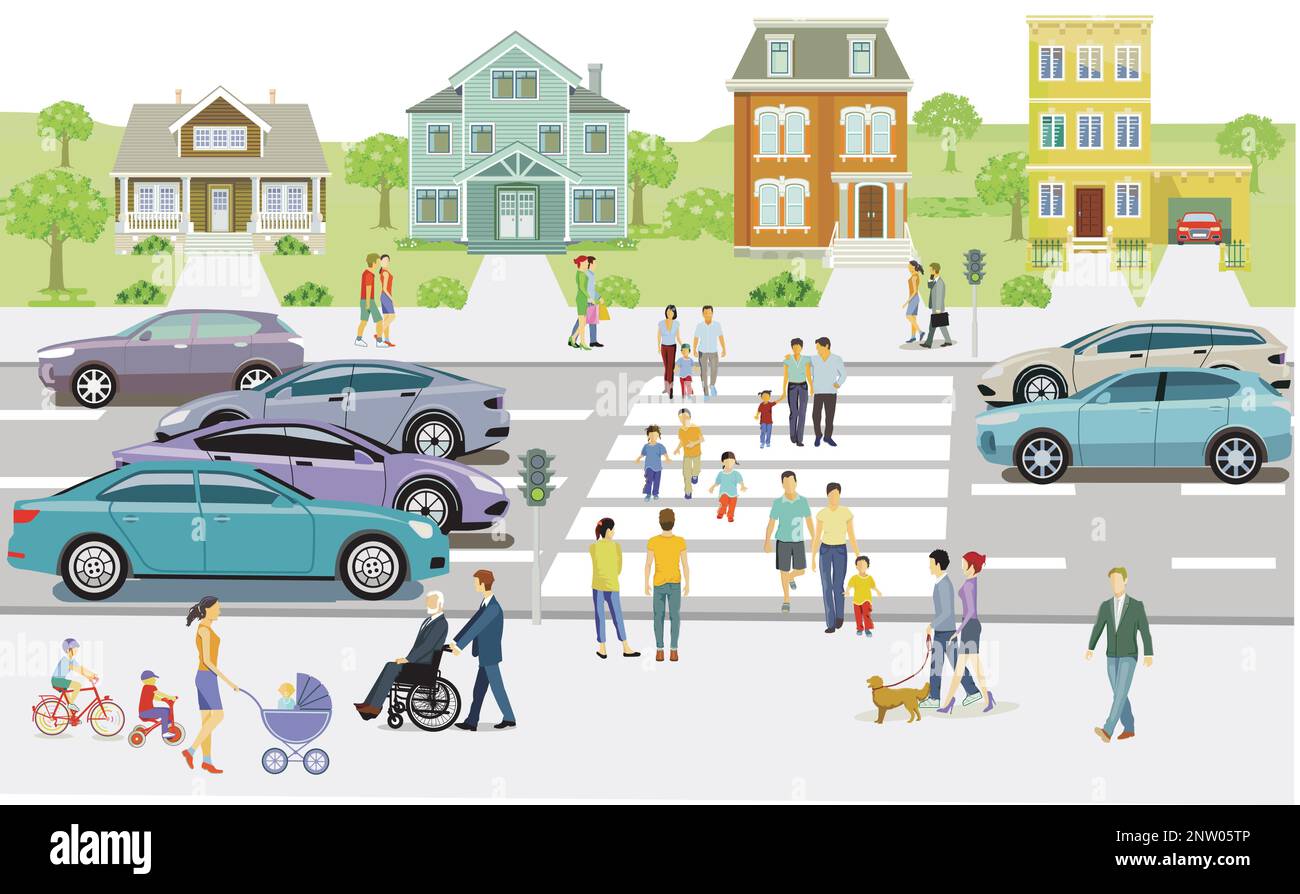 Circulation des voitures de route Banque d'images vectorielles - Alamy