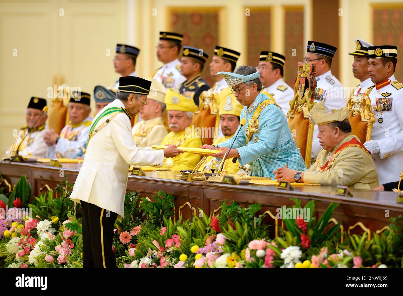 Malaysia's new King Sultan Abdullah Sultan Ahmad Shah, second from ...