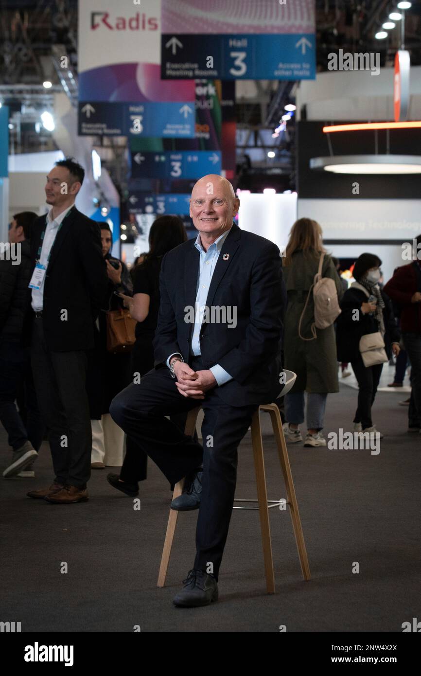 GSMA CEO John Hoffman poses during an interview for Europa Press on ...