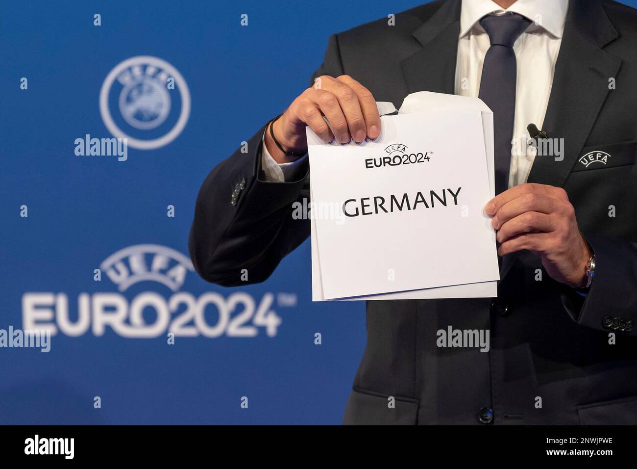 UEFA president Aleksander Ceferin, announces that Germany will stage the 2024 European ...