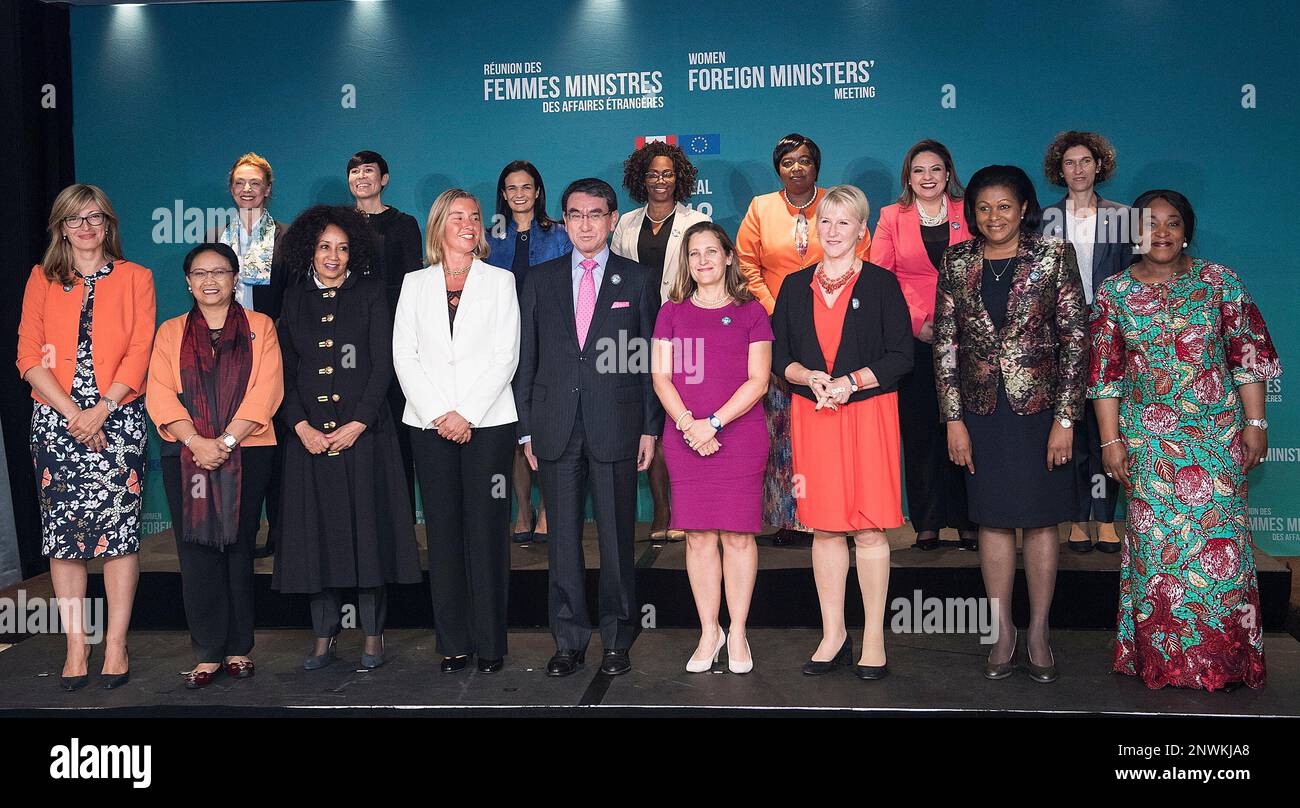 Foreign Affairs Ministers pose for a group photo, back row from left ...
