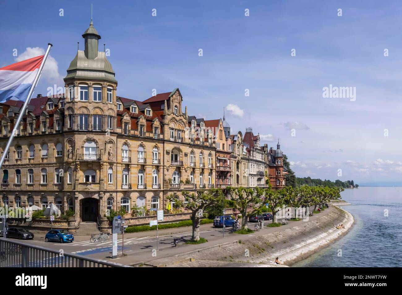 Seestrasse avec ses magnifiques villas sur le lac de Constance au vieux ...