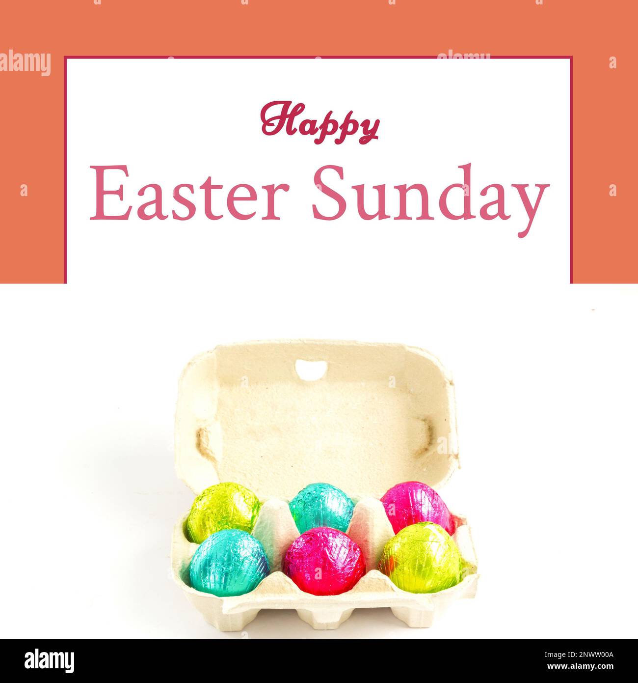 Image du texte du dimanche de pâques heureux au-dessus des œufs de ...