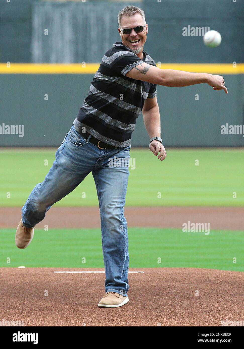 Former Atlanta Braves and Baseball Hall of Fame inductee Chipper Jones ...