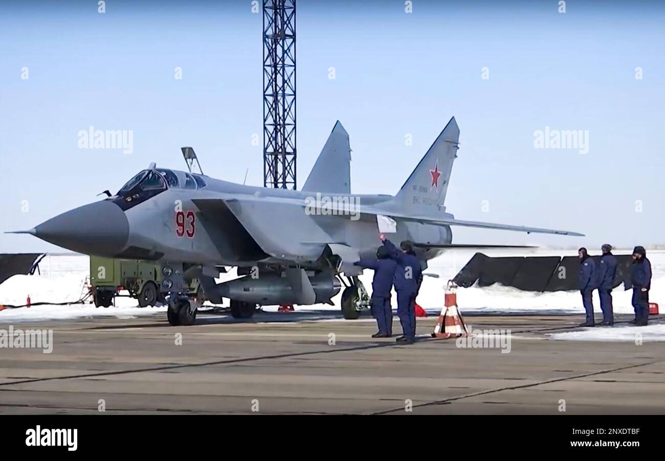 In this photo made from the footage taken from Russian Defense Ministry ...