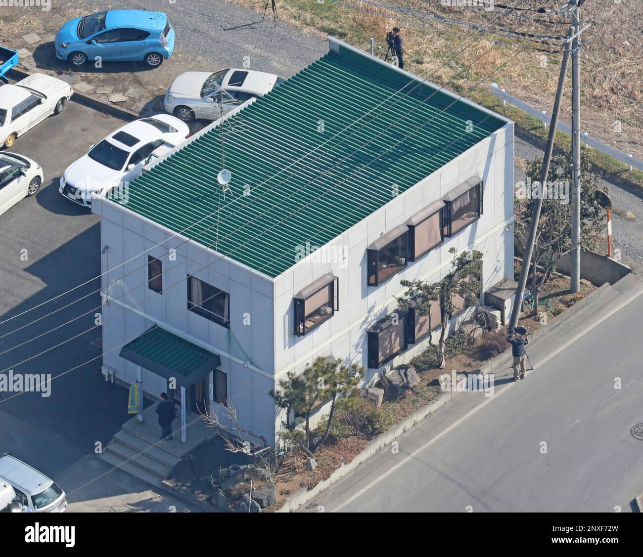 An aerial photo shows the office of the shipping company "Noboru Unyu ...