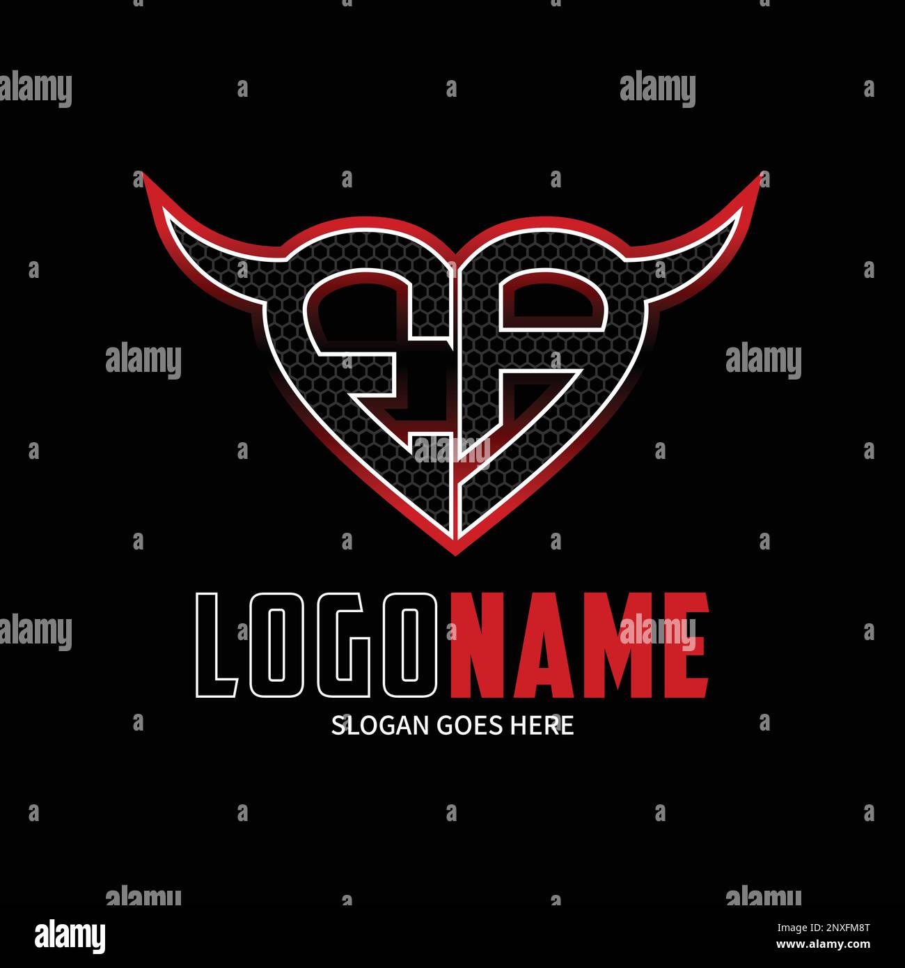 Monograme de coeur avec lettre a et e Banque de photographies et d ...