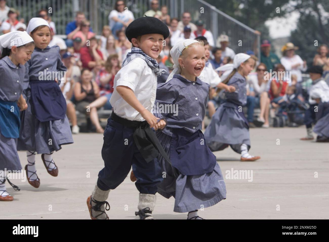 This photo taken July 1, 2007, shows a little Arinak Dancers from left ...