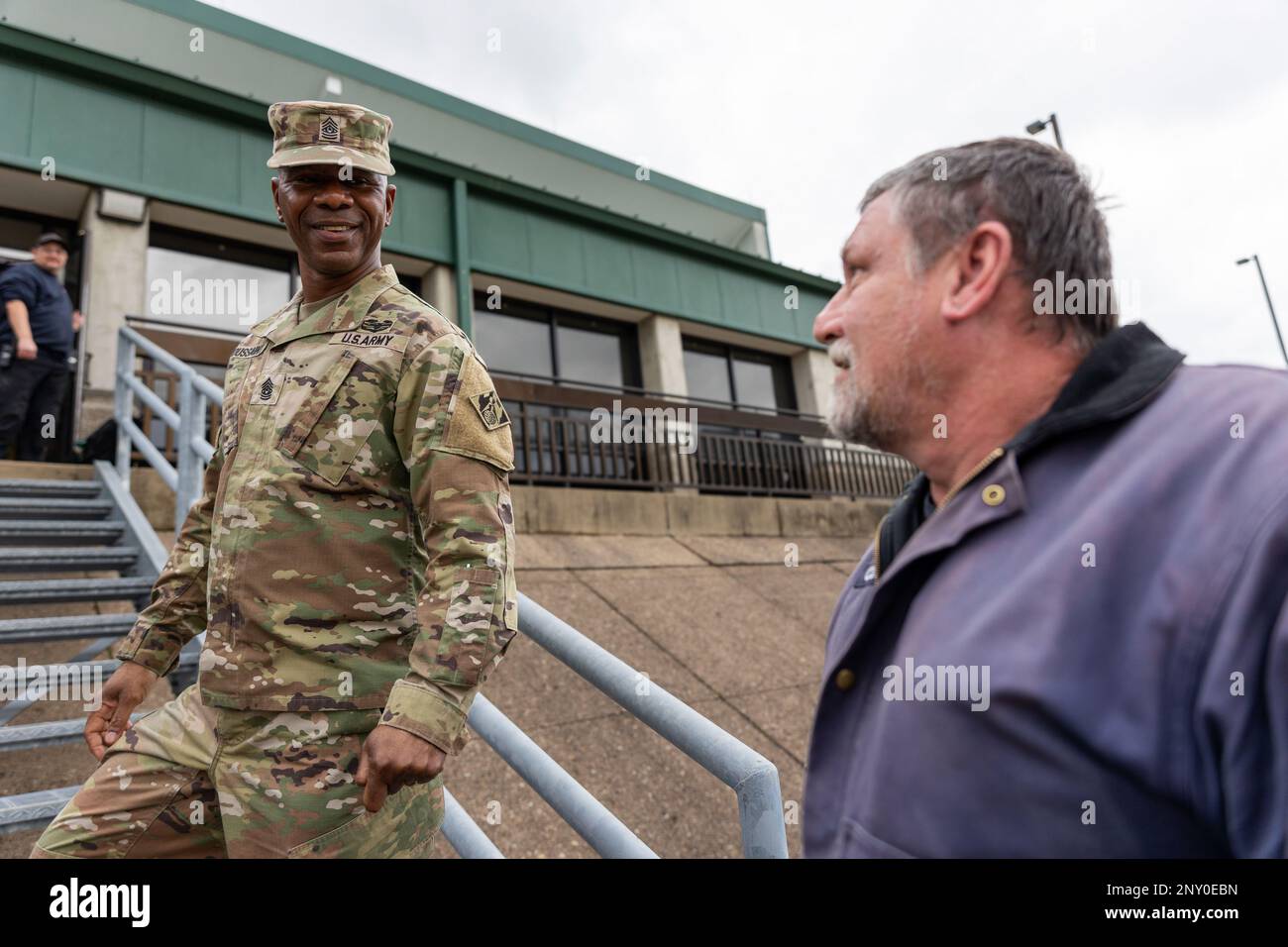 Le sergent de commandement Maj Patrickson Toussaint, le conseiller principal des États-Unis ...
