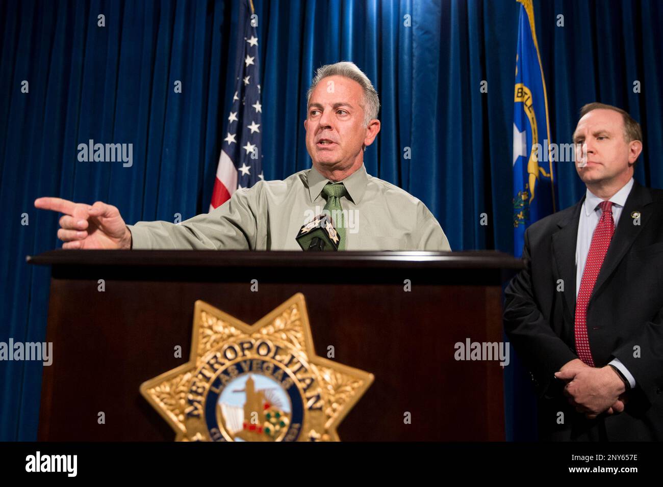 Clark County Sheriff Joe Lombardo, left, with Aaron C. Rouse, special ...