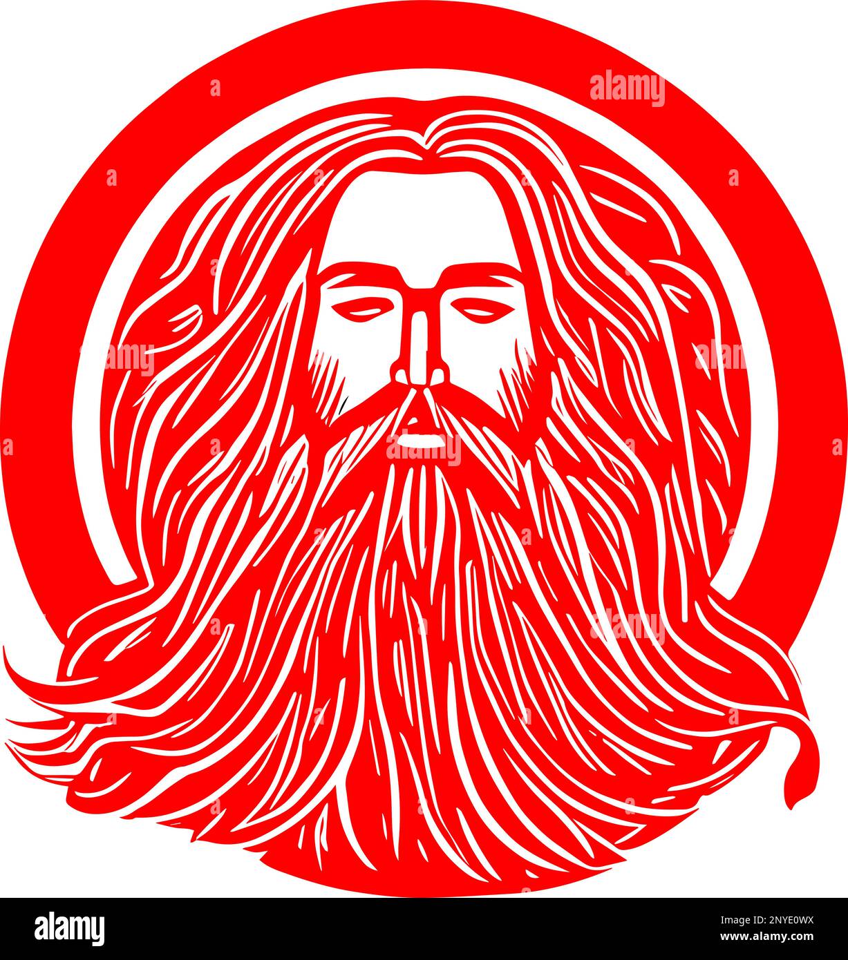 Homme japonais barbu Banque d'images vectorielles - Alamy