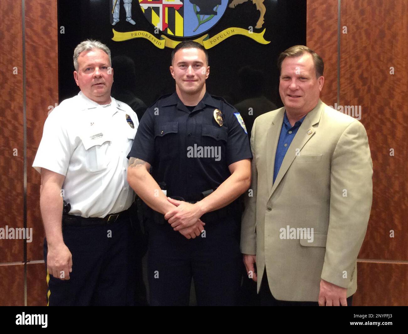 In this May 17, 2017 photo provided by the City of Laurel, from left ...