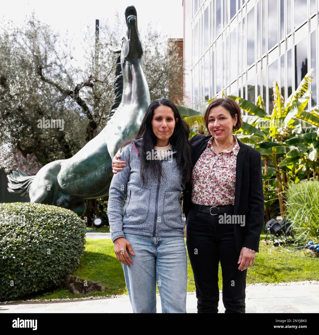 2 mars 2023, Roma, Italie: Le grimpeur iranien Nasim Eshqi (L) et le ...