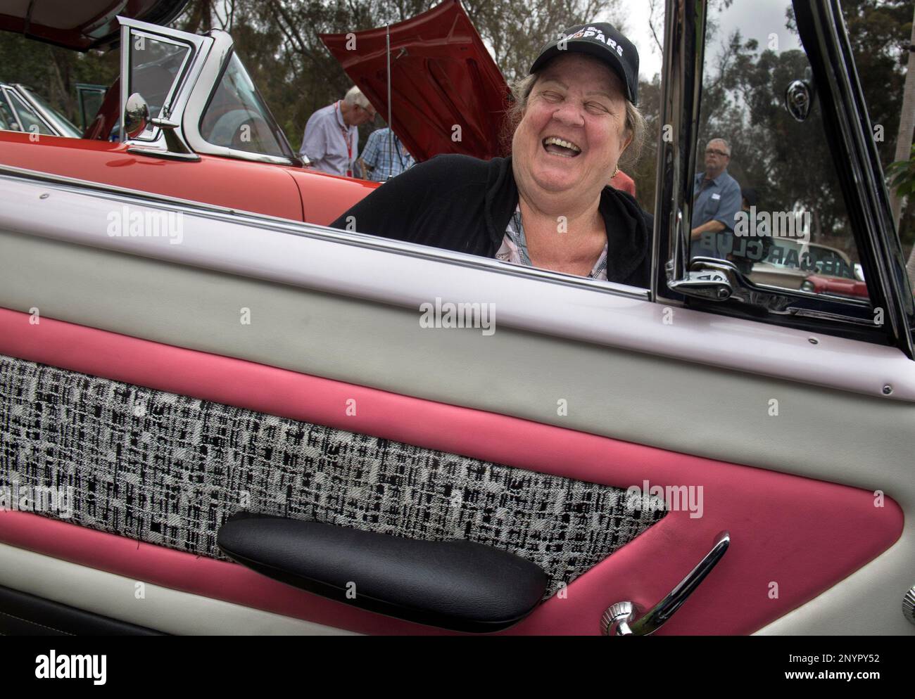 Sandy Harmon is all smiles with her customized 1959 Dodge Coronet that ...
