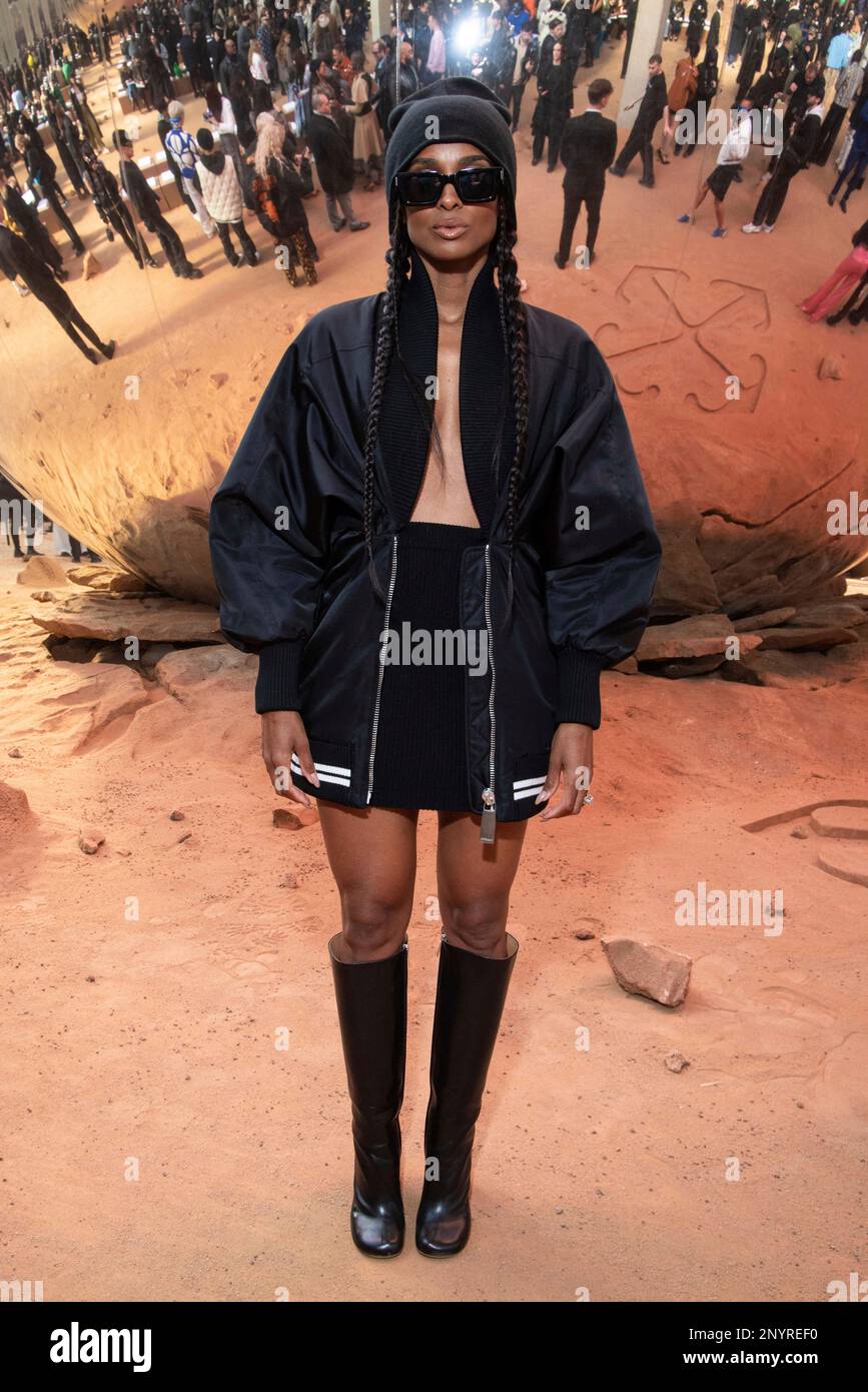 Ciara Princess Wilson poses before the Off-White Fall/Winter 2023-2024 ...