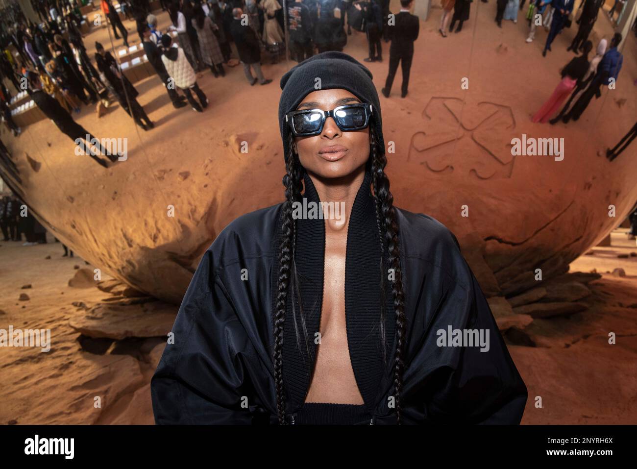 Ciara Princess Wilson poses before the Off-White Fall/Winter 2023-2024 ...