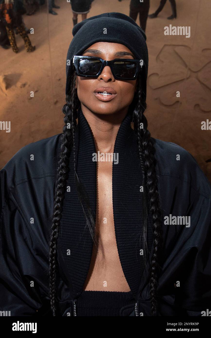 Ciara Princess Wilson poses before the Off-White Fall/Winter 2023-2024 ...