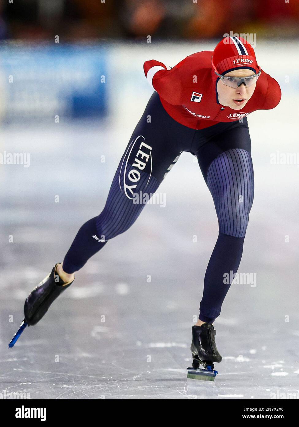 HERENVEEN - pays-Bas, 02/03/2023, Ragne Wiklund (NOR) pendant la course ...