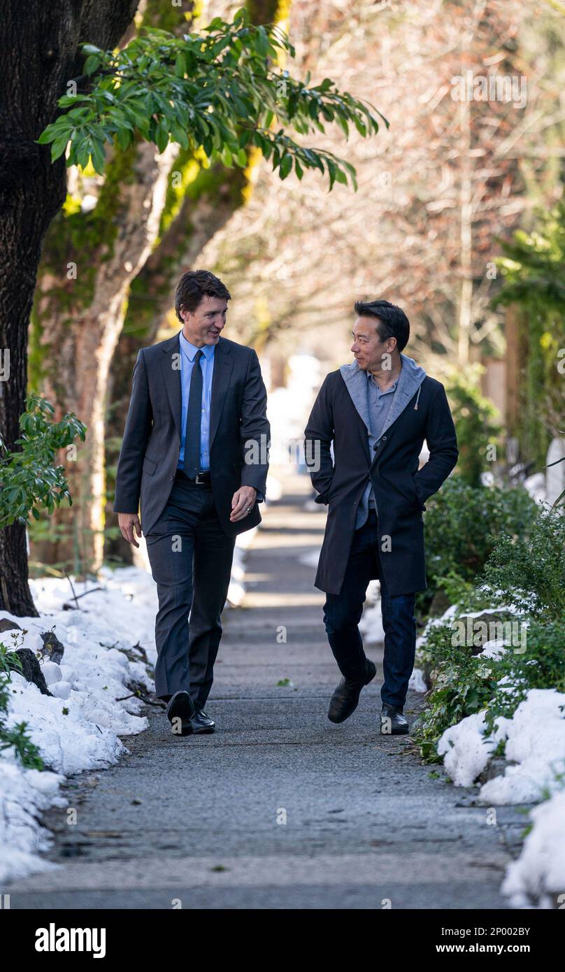 Vancouver, Canada, 2 mars 2023. Le maire de Vancouver, Ken SIM (à ...