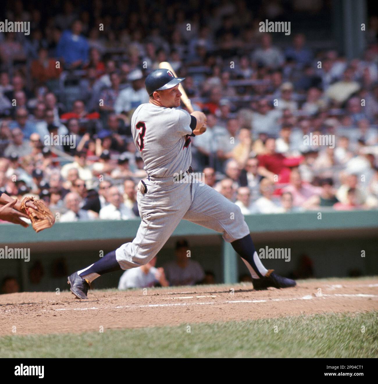 Minnesota Twins Harmon Killebrew(14) during a game from his 1966 season ...