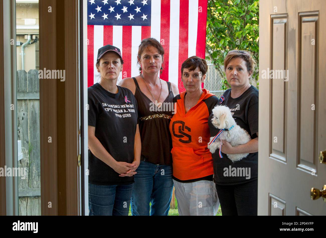 Members of the family of Brian Babb, from left, cousin Daphne McBride ...