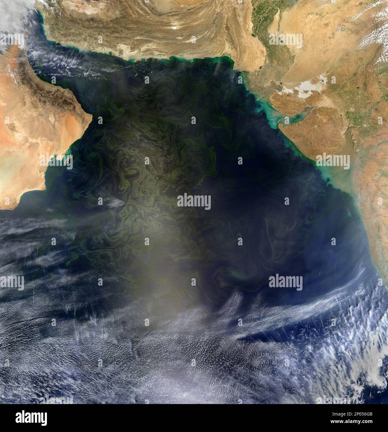 In this March 2, 2017, image from the NASA Aqua-MODIS satellite, a mass ...