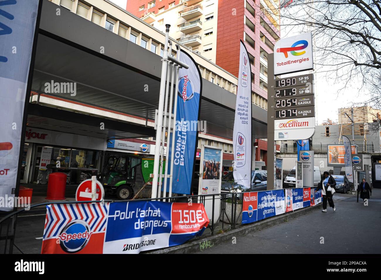 Paris, France, le 2 mars 2023. La photo illustre un panneau ...