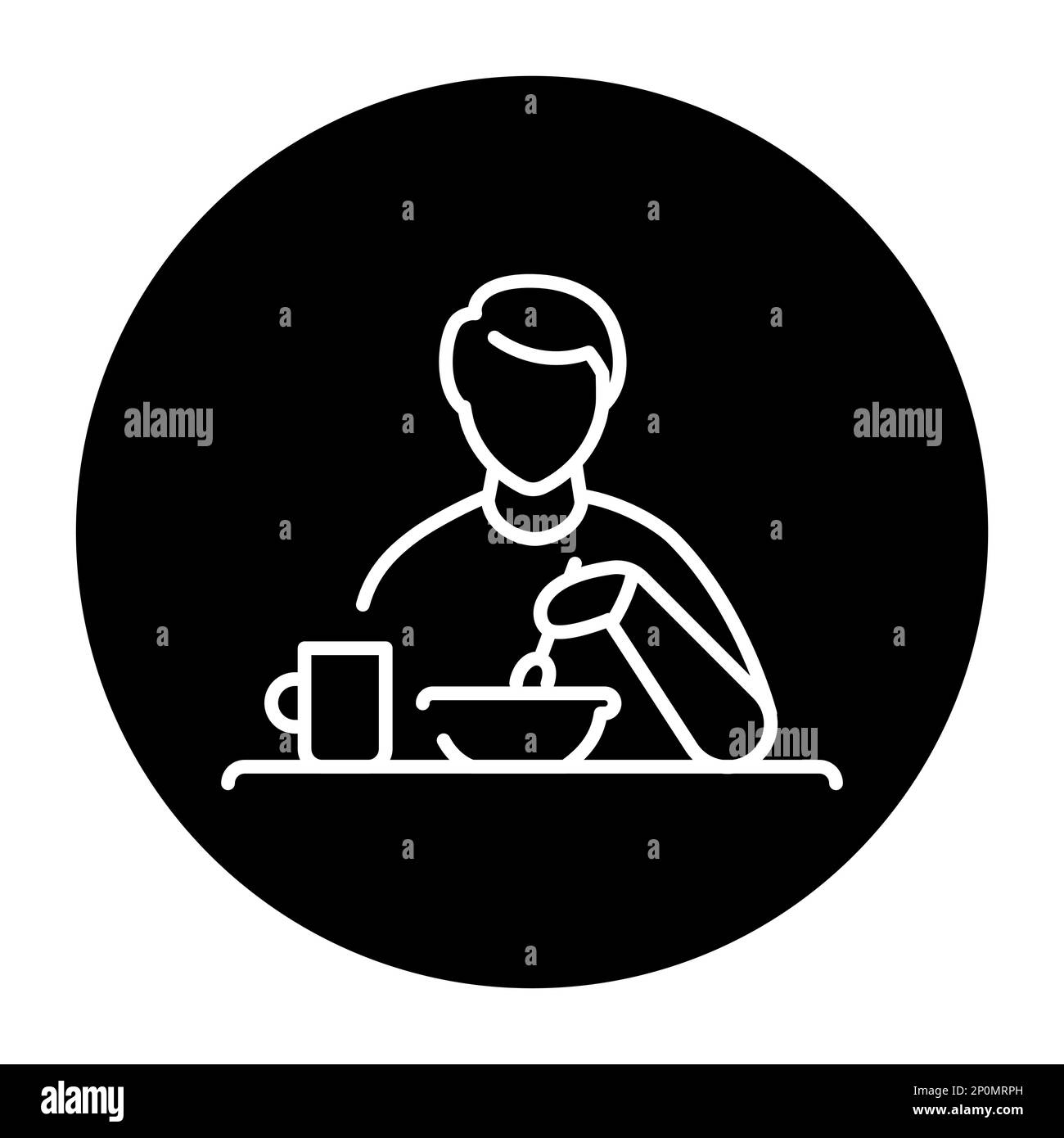 Daily routine bande dessine Banque d'images noir et blanc - Alamy