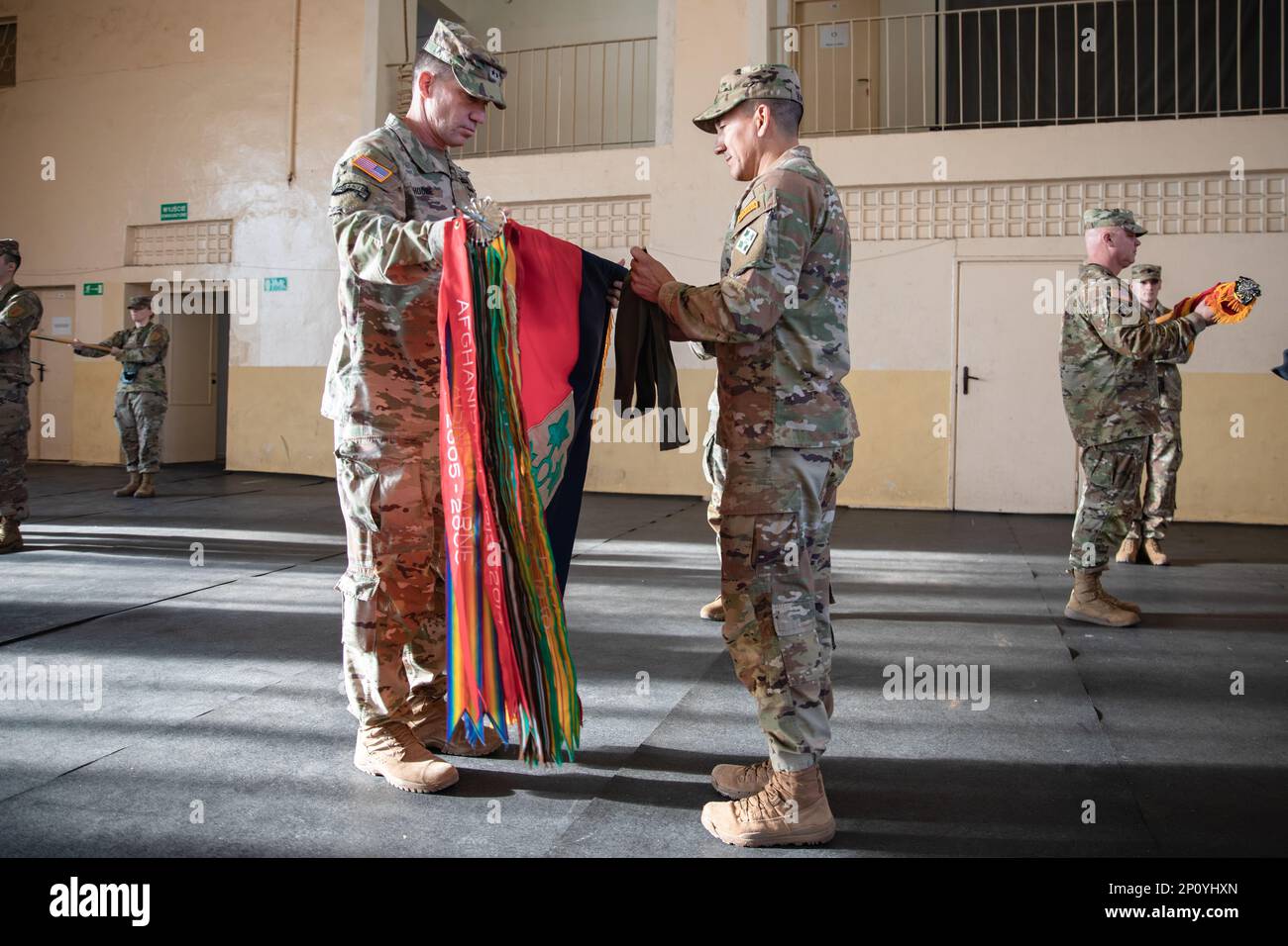 ÉTATS-UNIS Major de l'armée David Hodne, à gauche, commandant de la ...