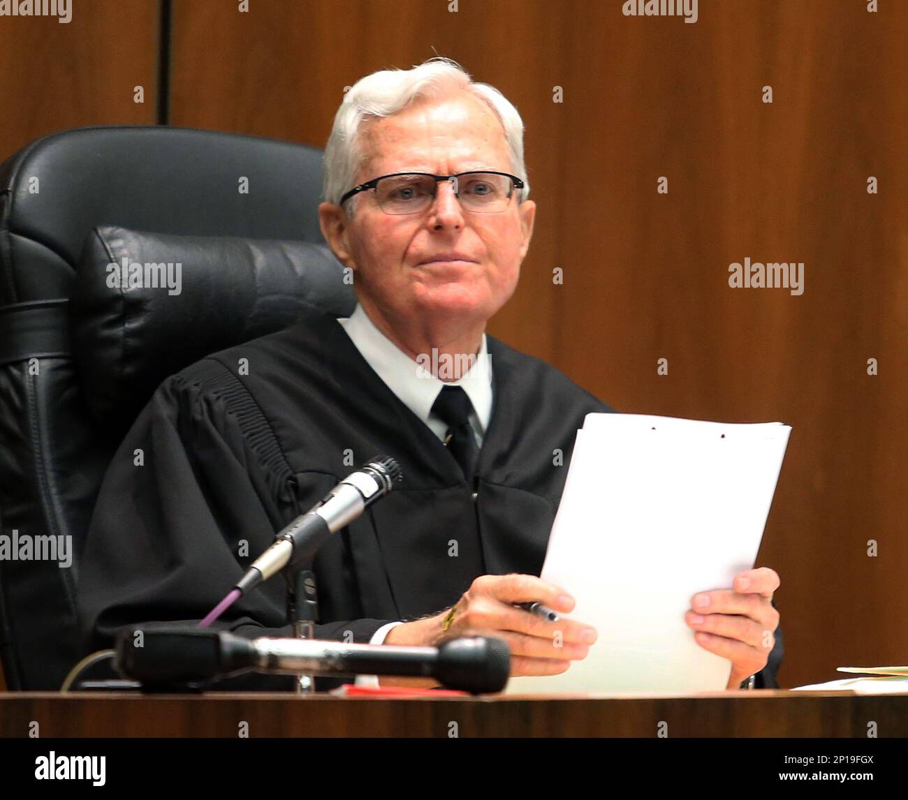 Judge Robert Perry presides at the sentencing of Michael Jace, an actor ...