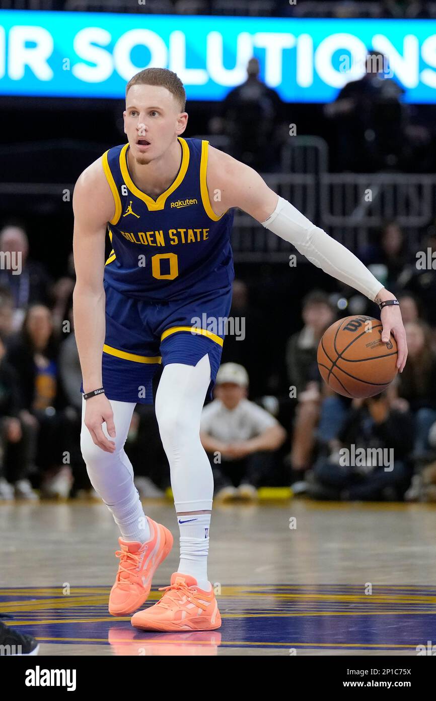 Golden State Warriors guard Donte DiVincenzo during an NBA basketball ...